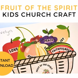 Fruit of the Spirit Kids Church Craft Activity Fruit Spirit Application ...