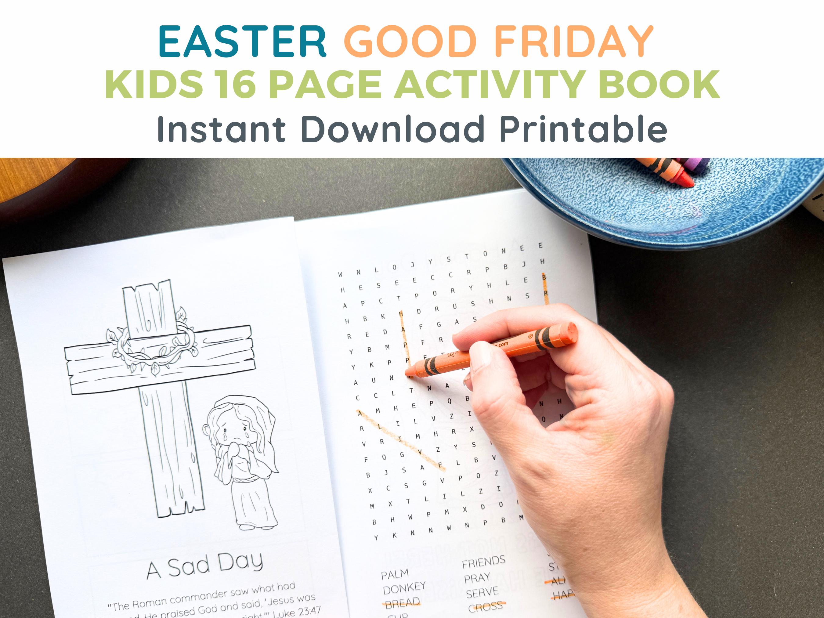 Easter Kid Activity Book for Easter Week Family Service Craft for ...