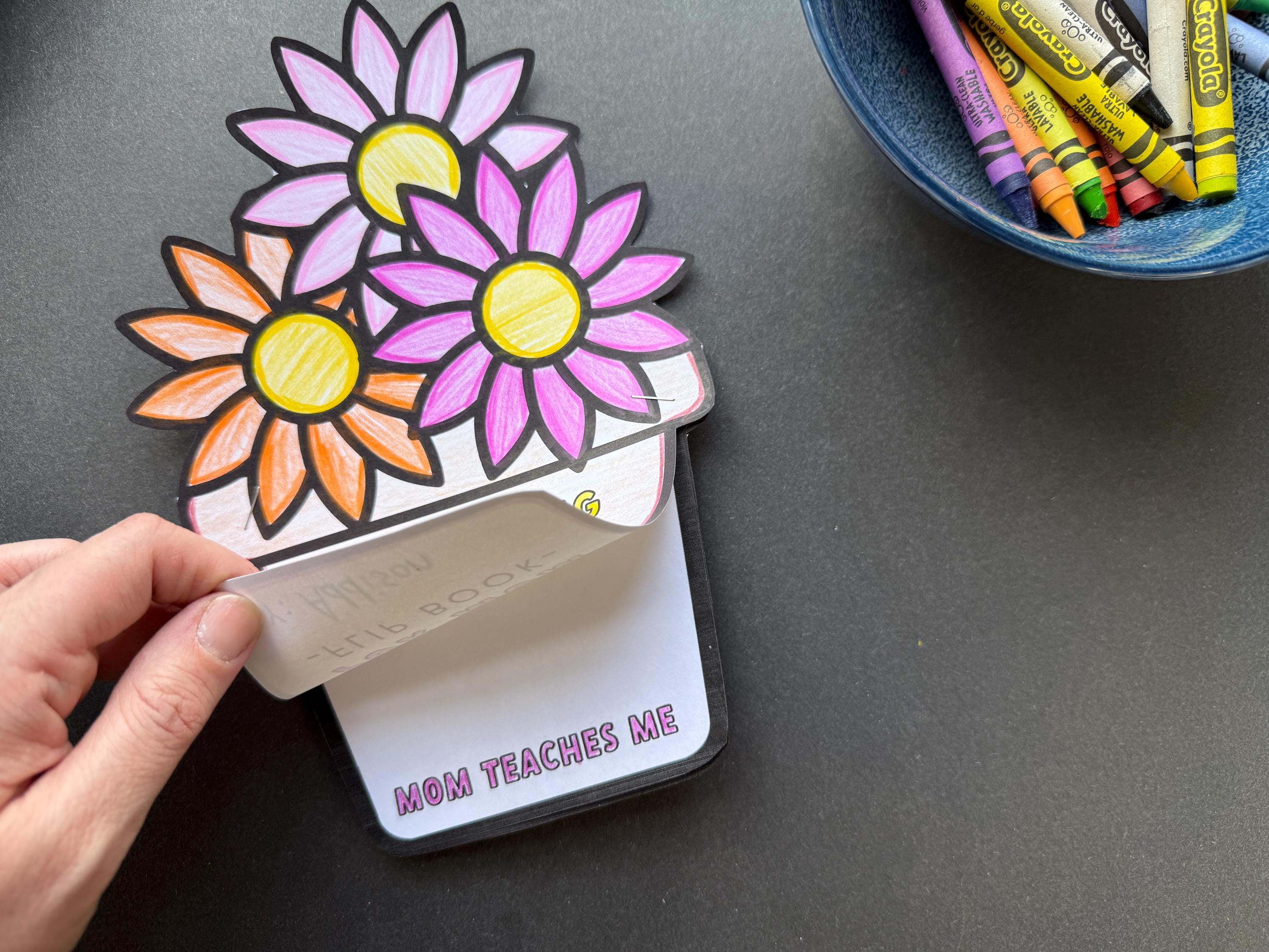 Mothers Day Craft for Classroom Mom Gift Idea Preschool Flower Card for ...