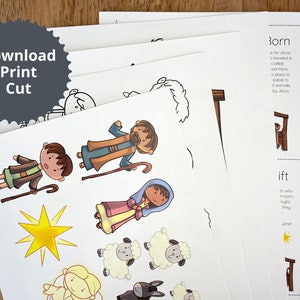 Christian Christmas Nativity Puppet Set Christmas Puppet DIY Printable ...