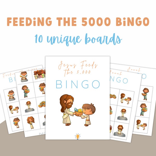 Fishers of Men Bingo Game for Kid Bible Story Activity Printable Sunday ...