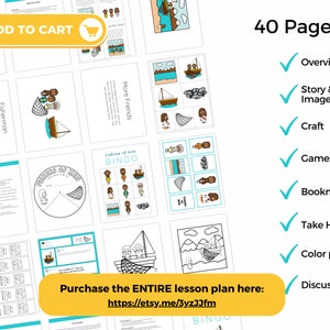 Fishers of Men Bingo Game for Kid Bible Story Activity Printable Sunday ...