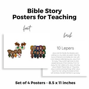 Thankfulness Bible Lesson for Kids Printable Ten Lepers Bible Story ...