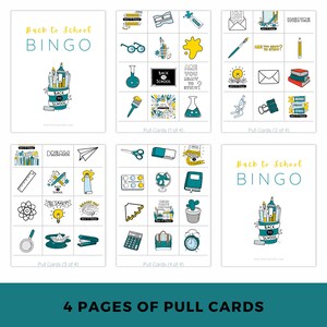 Back to School Bingo Game for Homeschool Kid Printable Small Group ...