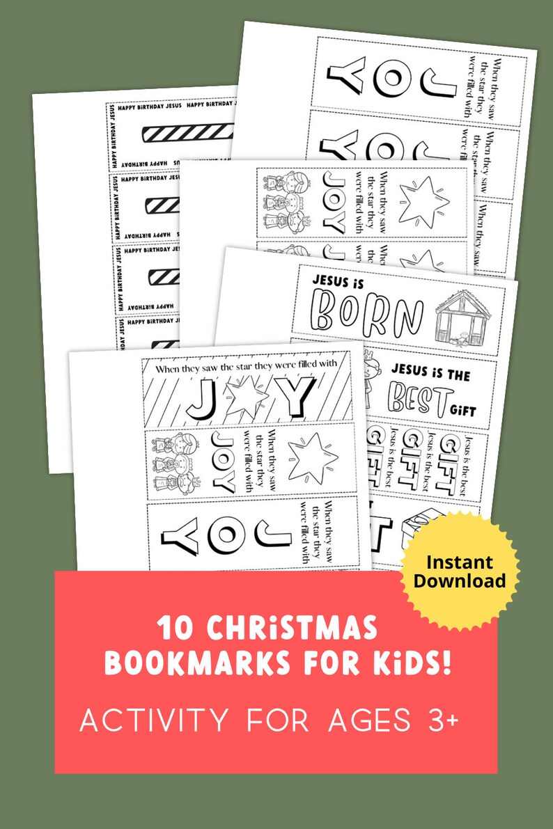Nativity Bookmark Family Craft Childrens Holiday Activity - Etsy