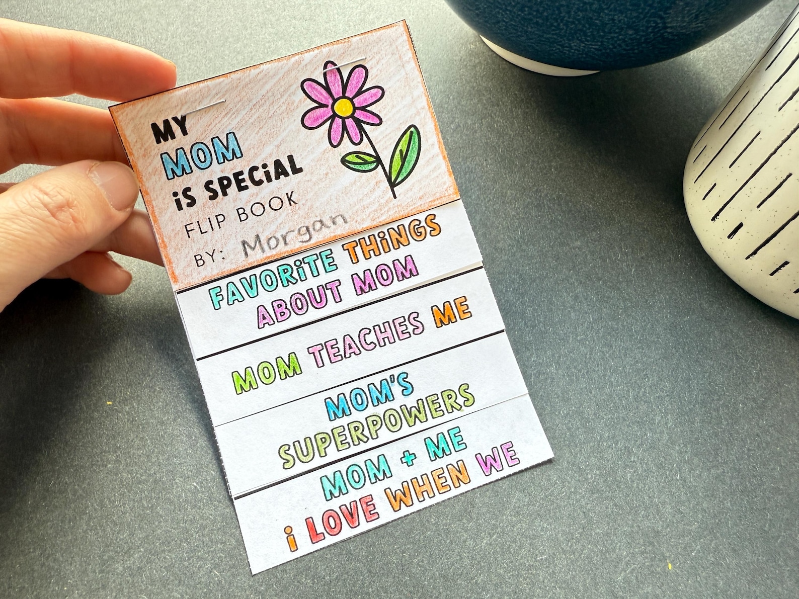 Mother Day Gift Idea Project for Classroom Teacher Present Keepsake ...