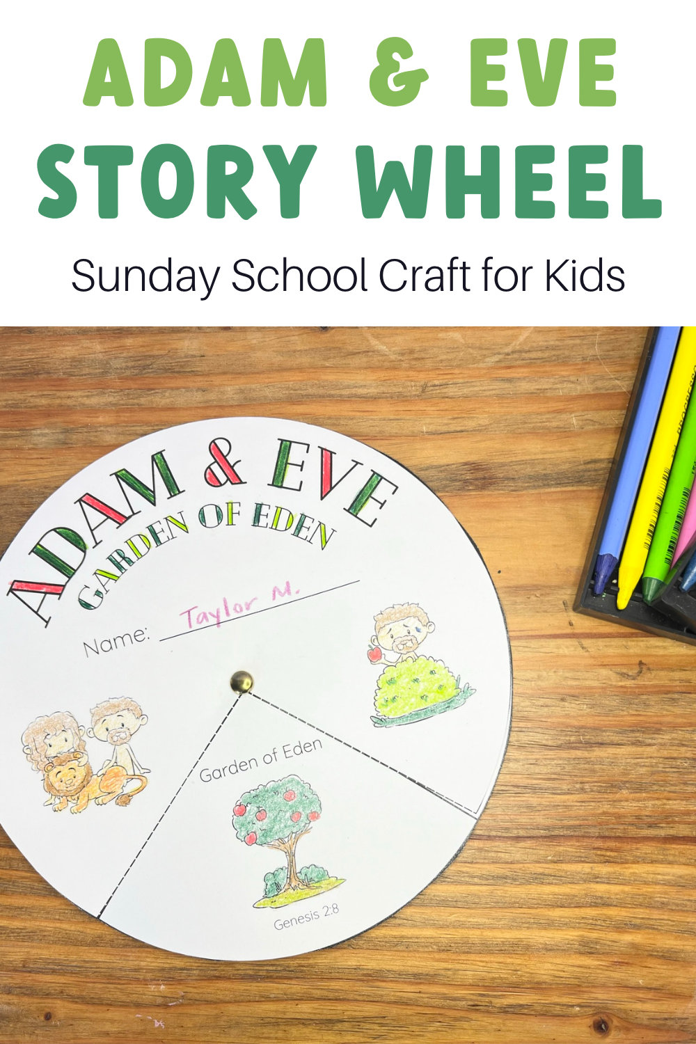Adam And Eve Craft Sunday School Activity Garden Of Eden Story Wheel Adam And Eve Lesson Awana