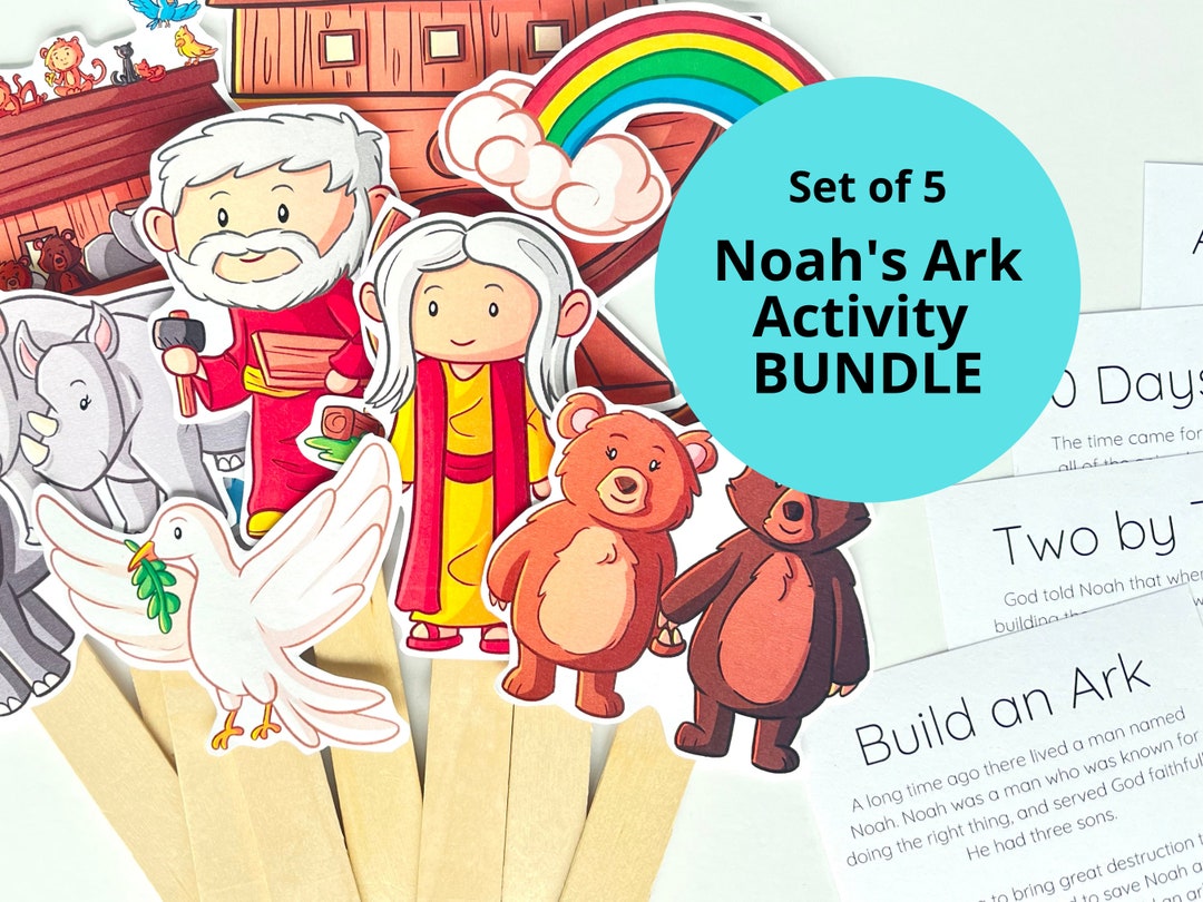 Noahs Ark Story Activity Gods Promise Story Craft Noahs Ark Puppet ...