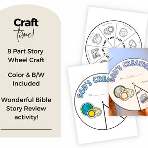 Days of Creation Kid Craft Gods Creation Story Wheel Sunday School ...