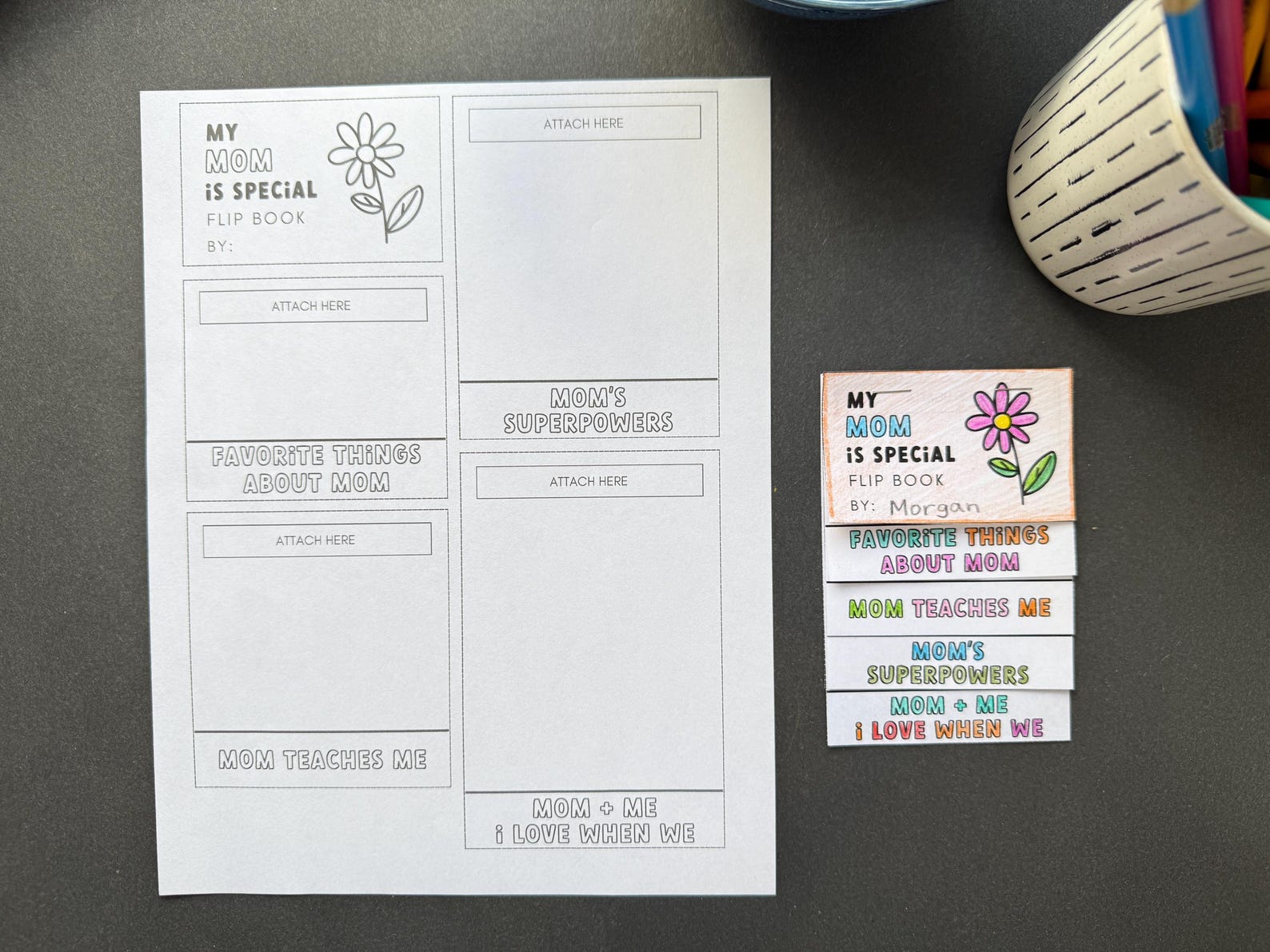 Mother Day Gift Idea Project for Classroom Teacher Present Keepsake ...