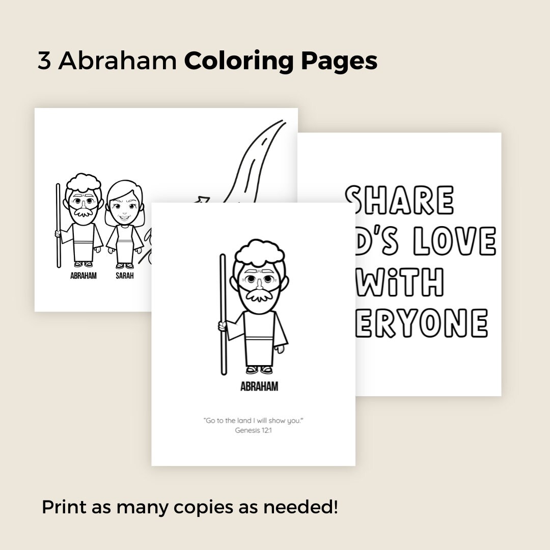 Abraham Journey Bible Lesson for Kid Abraham Obeys God Sunday School ...