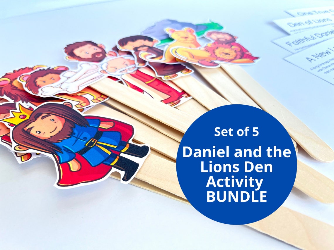 Lions Den Story Activity Page Printable Story Daniel Puppet Bible Story ...