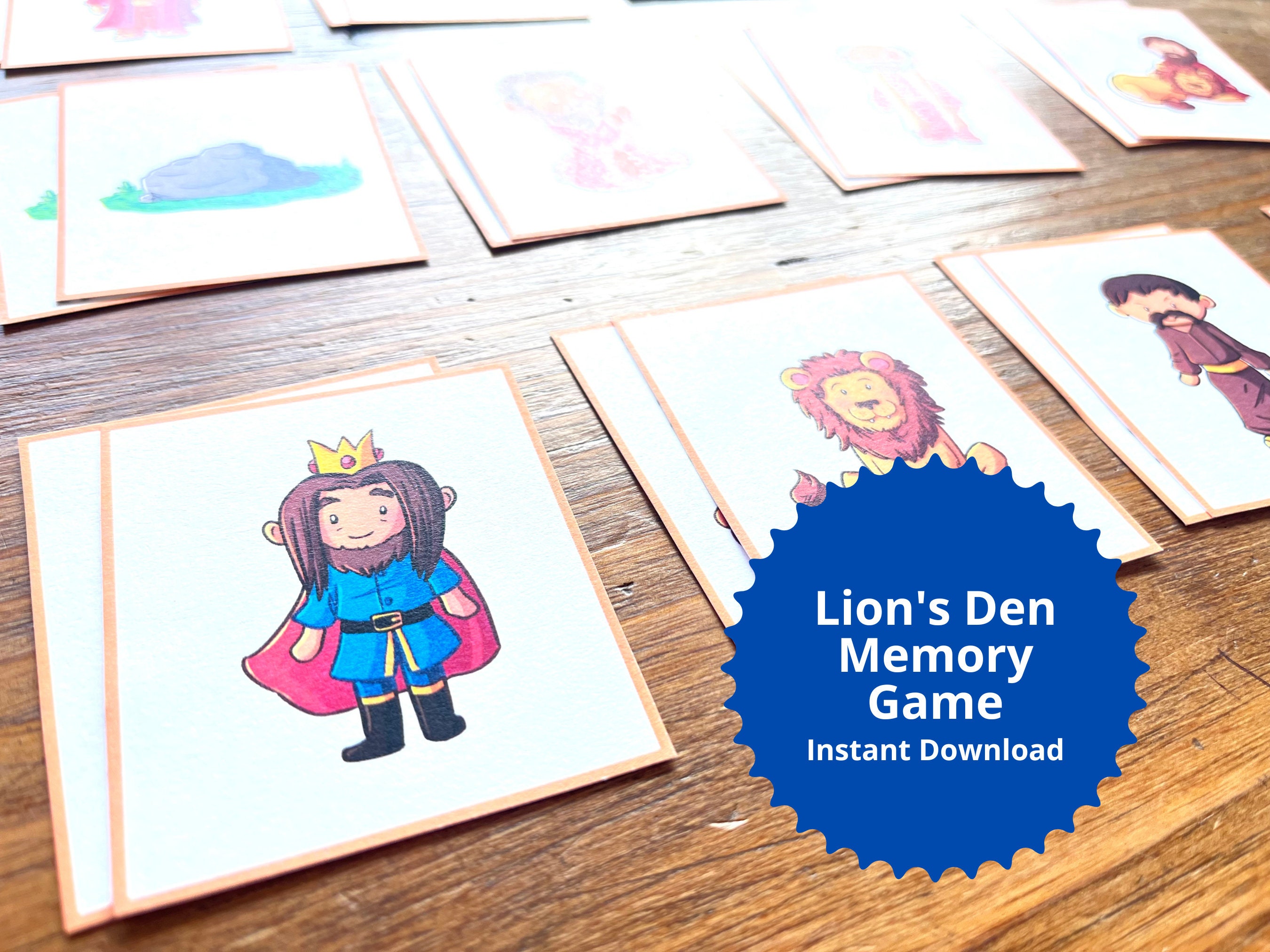 Daniel and the Lions Den Bible Memory Game for Kid Printable Bible ...