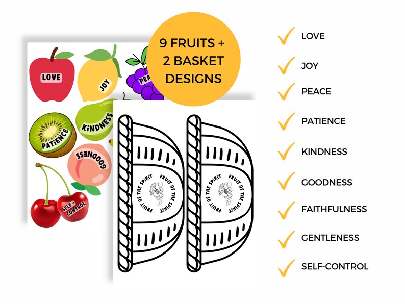 Fruit of the Spirit Kids Church Craft Activity Fruit Spirit Application ...