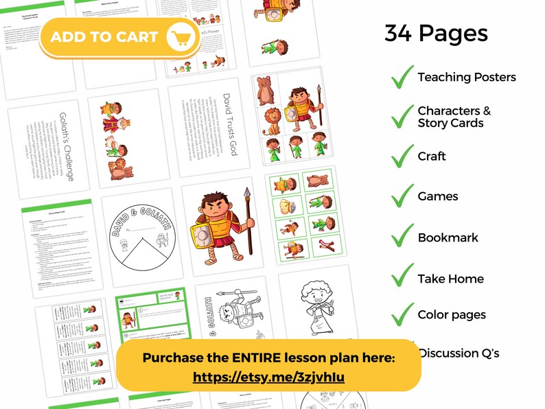 David and Goliath Bible Memory Game for Kid Church Class David Goliath ...