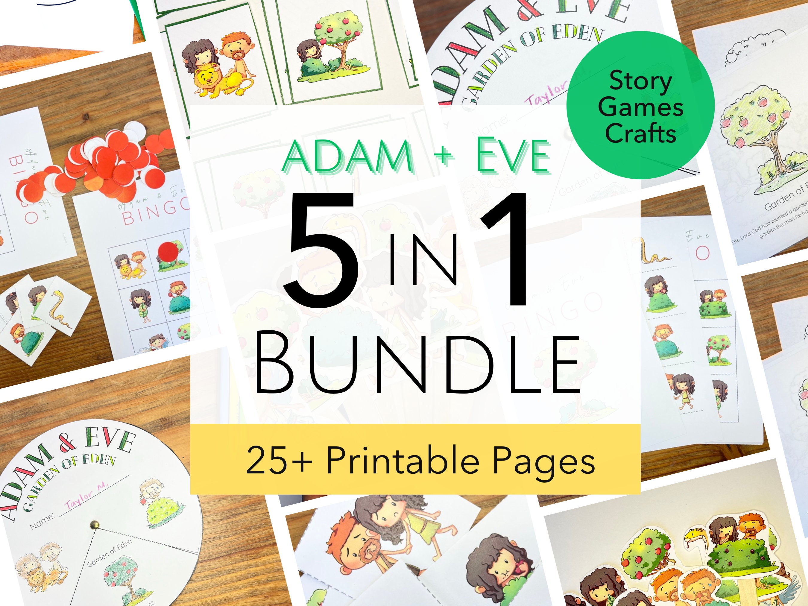 Adam and Eve Sunday School Worksheets Bible Themed Coloring Pages for ...