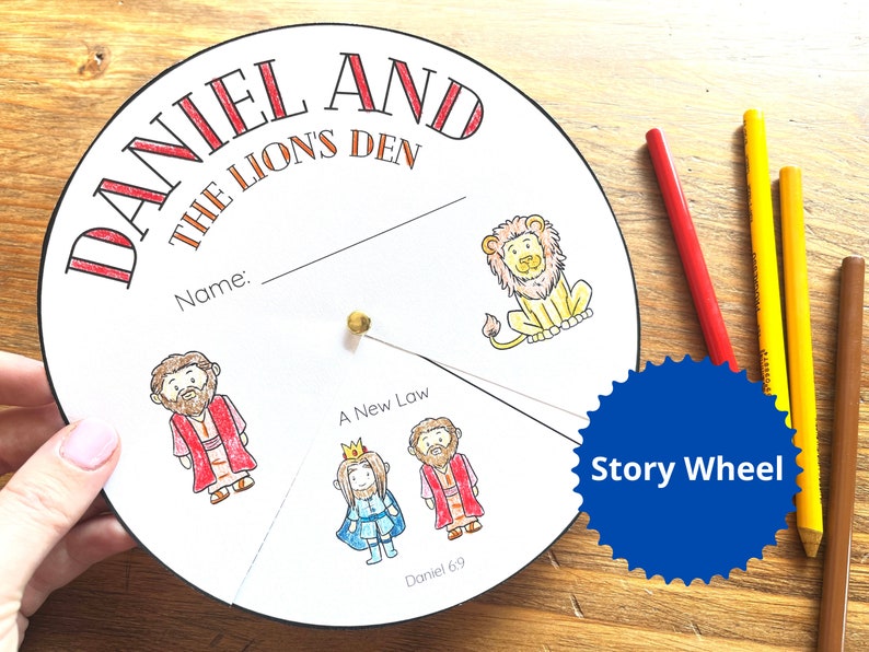 Lions Den Story Activity Page Printable Story Daniel Puppet Bible Story ...