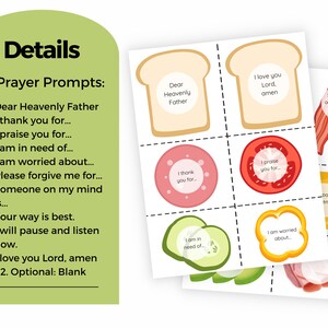 Prayer Sandwich Activity for Kid Prayer Craft Printable Christian ...