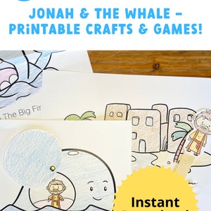 Jonah Activity Bundle for Kid Jonah and the Whale Game and Craft for ...