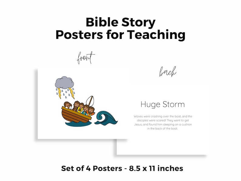 Jesus Calm the Storm Bible Story for Sunday School Lesson Plan ...