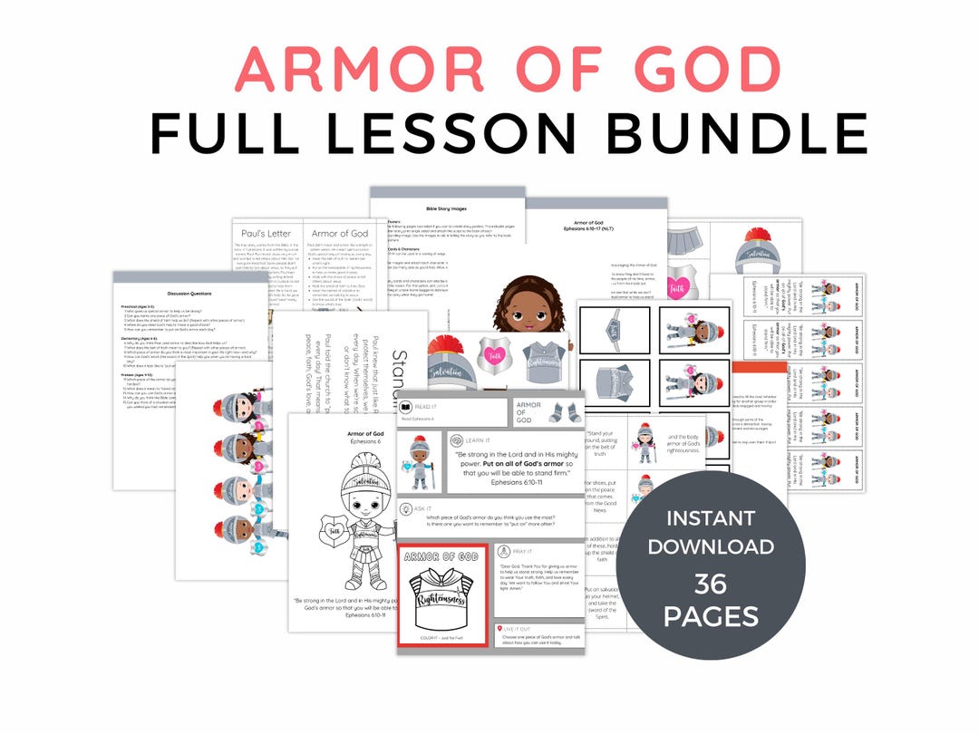 Armor of God Sunday School Teaching Materials Religious Education for ...