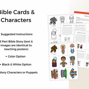 Joseph Coat of Many Colors Teaching Aid for Kid Bible Story Poster ...