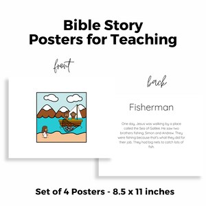 Fishers of Men Teaching Aids Bible Story Posters Story Cards Puppet ...