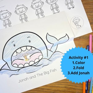 Jonah and the Big Fish Craft for Kid Jonah and the Whale Activity Jonah ...