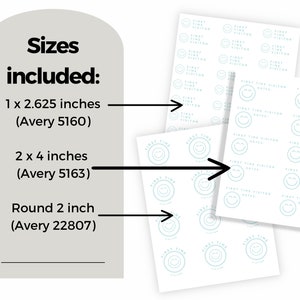 First Time Visitor Sticker Kid Ministry Admin Check in Label Template ...