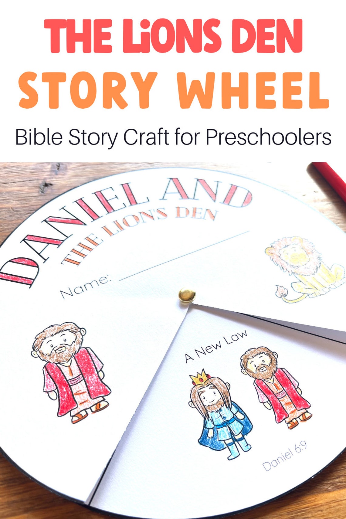 Daniel in the Lions Den Craft for Kid Bible Story Printable Christian ...