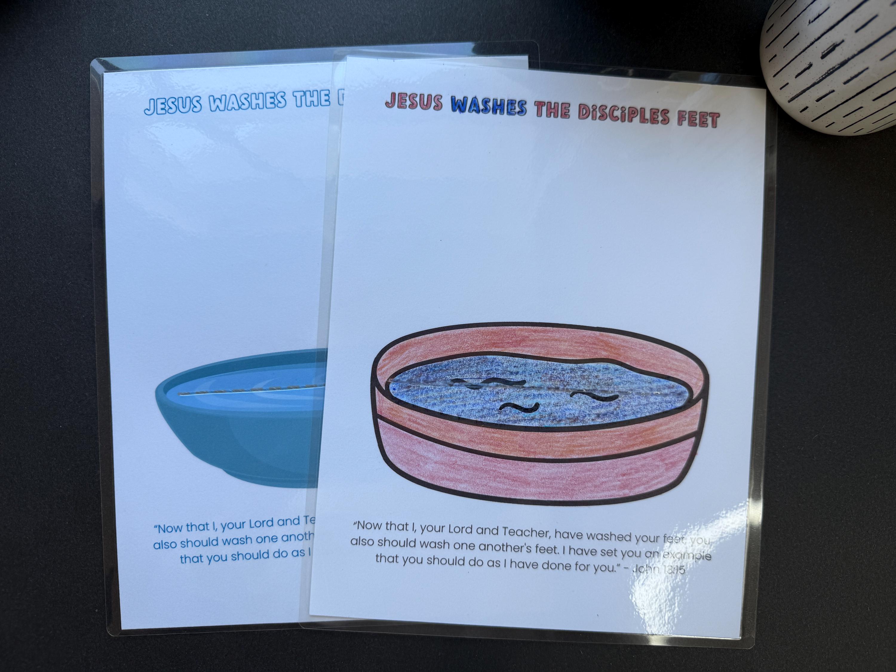 Jesus Washes Feet Coloring Craft for Kids Religious Activity Teaching ...