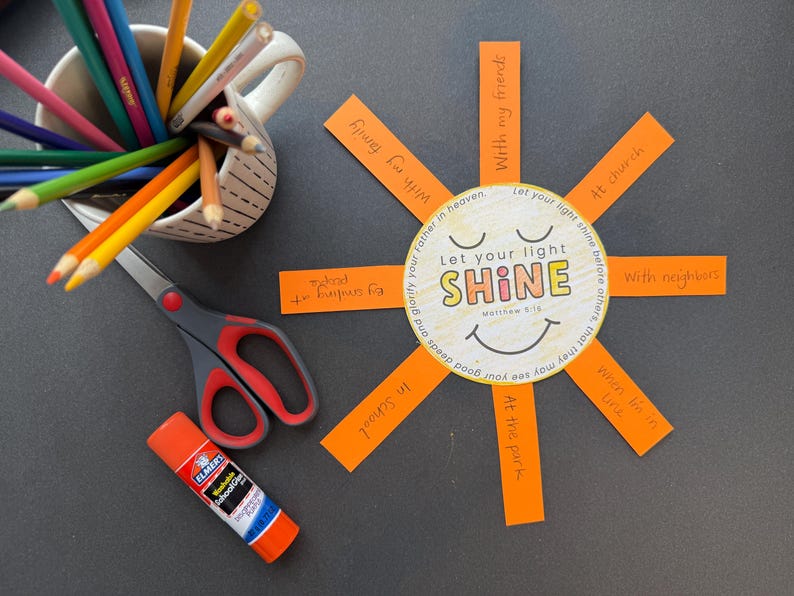 Bible Craft Printable for Youth Religious Activity Sunday School ...