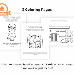 Jesus Heals a Paralyzed Man Bookmark Craft Printable DIY Bible Story ...