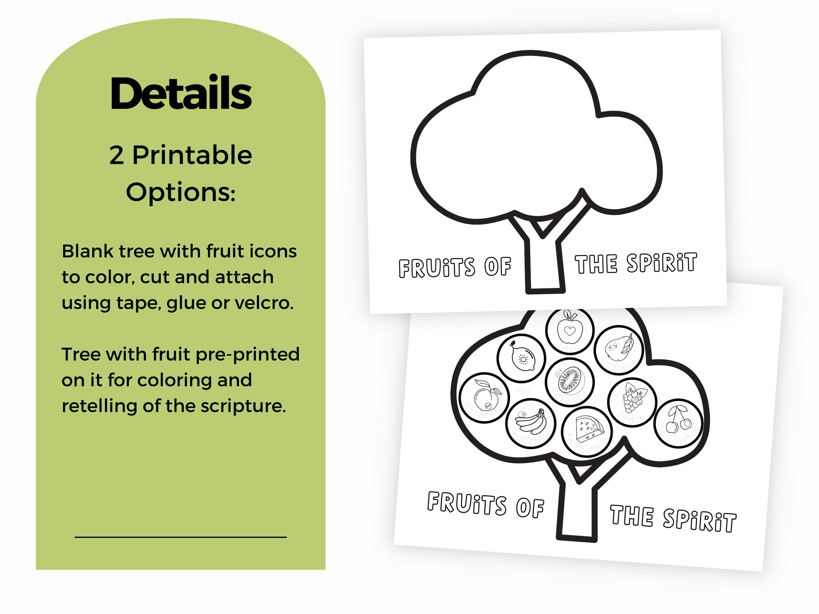 Fruit of the Spirit Craft Activity Teaching Fruits of the Spirit to Kid ...