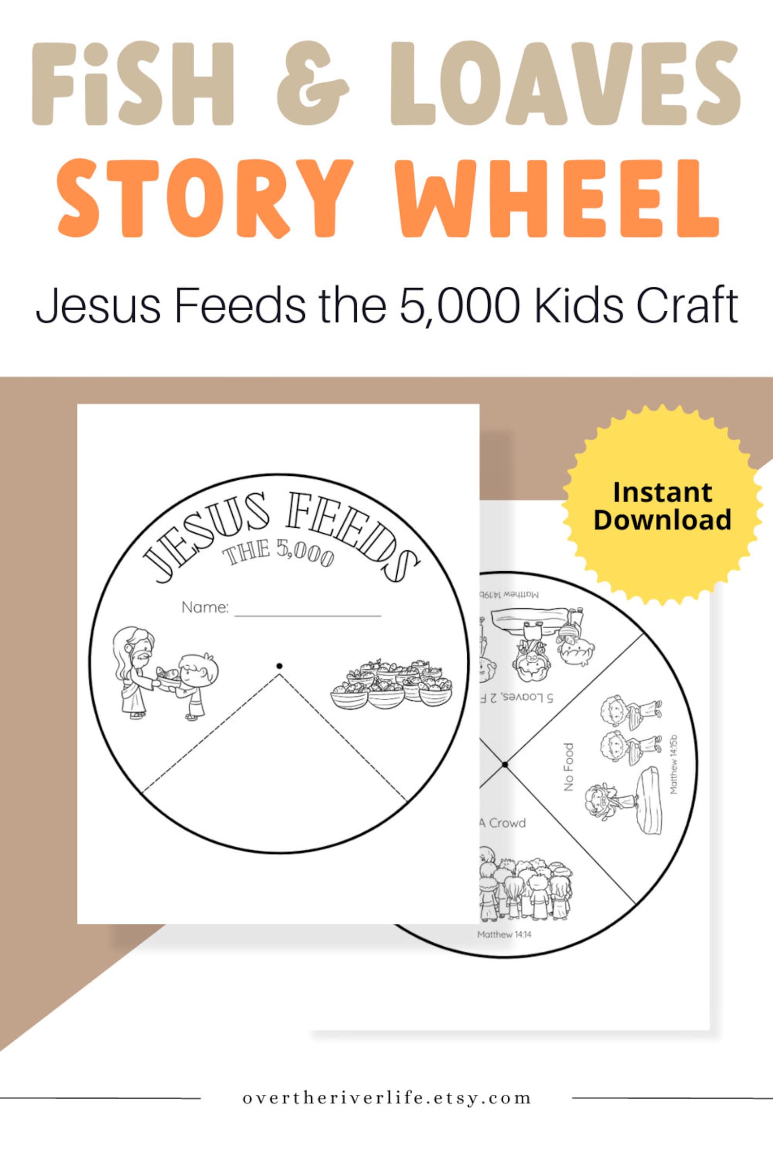 Fish and Loaves Church Craft Jesus Feeds the 5000 Sunday School ...