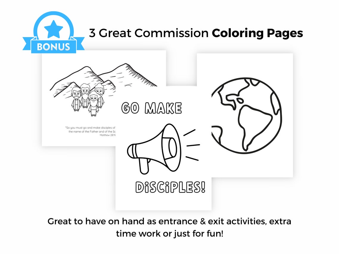 Great Commission Bookmark Craft Activity for Kid DIY Bible Story ...