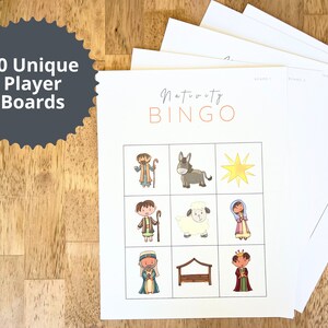 Nativity Bingo Game Printable Nativity Bible Bingo Christmas Nativity ...