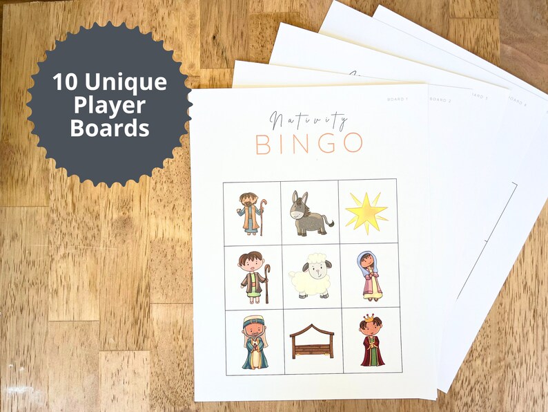 Nativity Bingo Game Printable Nativity Bible Bingo Christmas Nativity ...