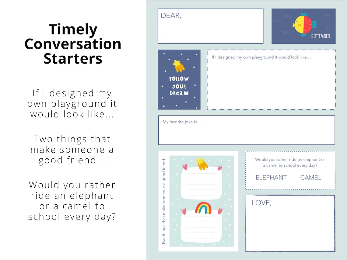 Pen Pal Kit Grandparent Penpal Kit Letter Writing Kit for Kids - Etsy