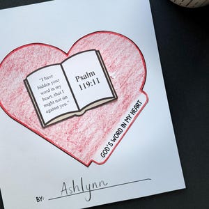 Valentines Day Bible Craft for Kid Christian Valentine Church Craft for ...