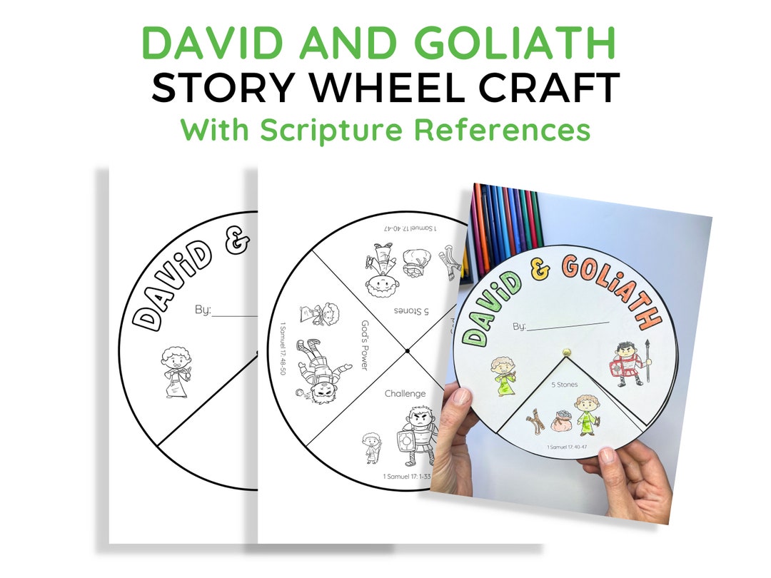 David and Goliath Story Wheel Craft Sunday School Activity for Kid ...