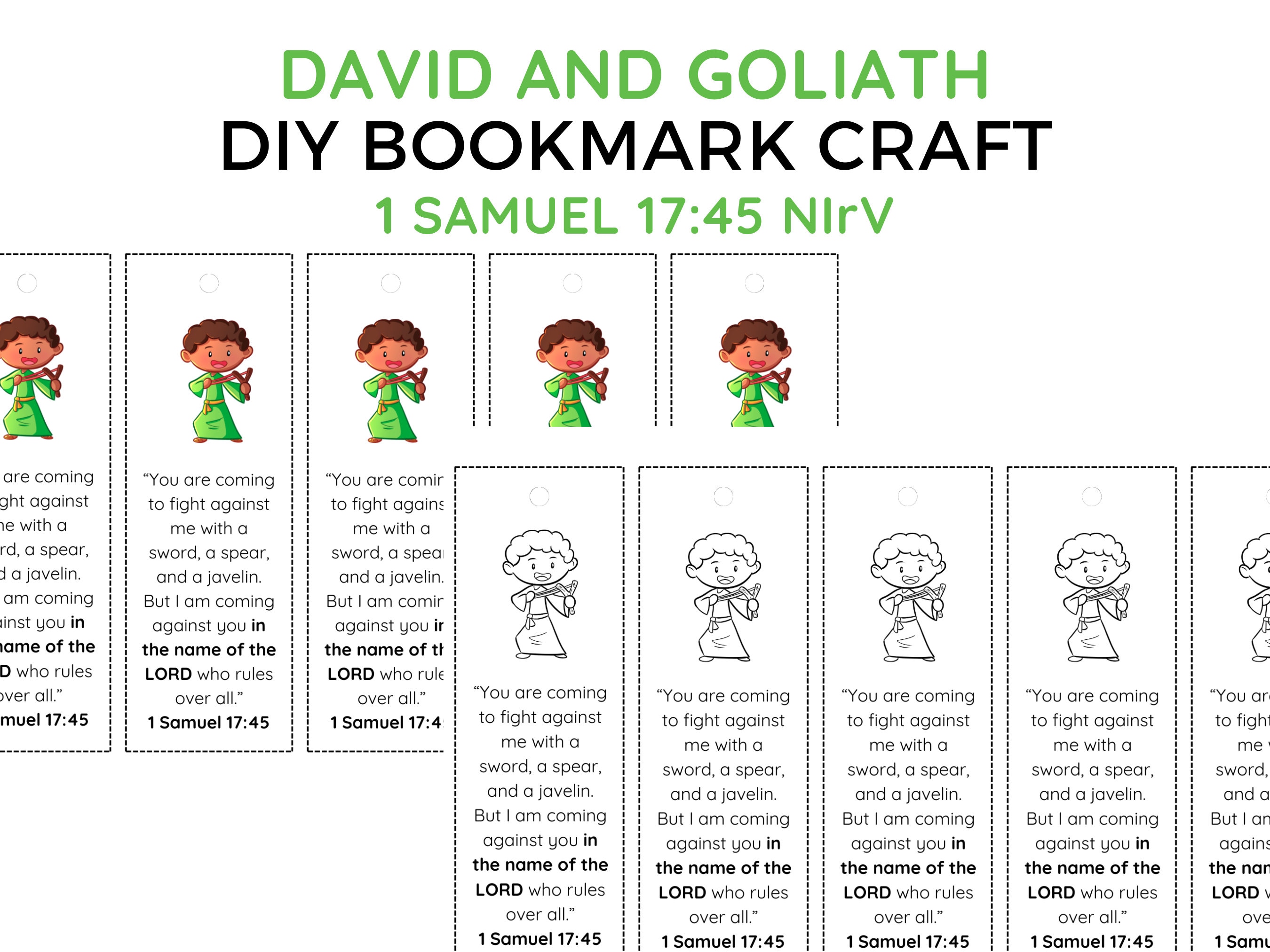 David and Goliath Scripture How to Teach Kids Bible Memory Bible Verse ...