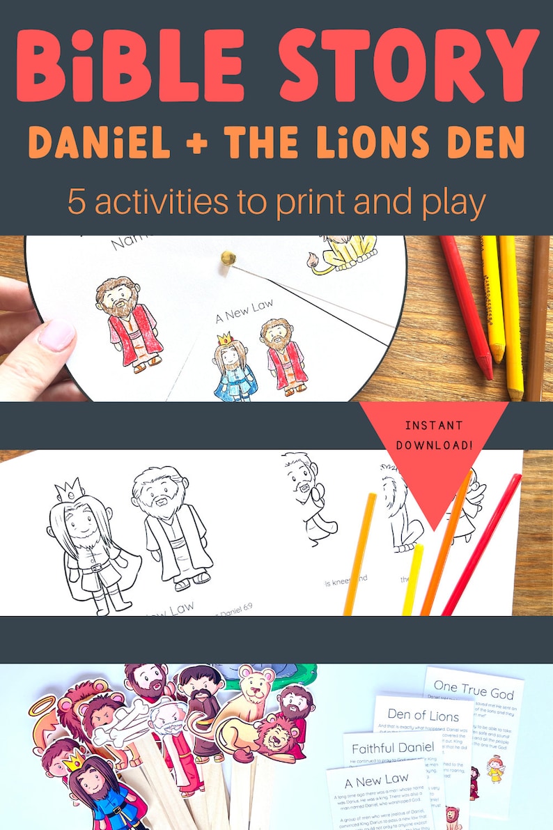 Daniel in the Lion Den Activity Lion Den Craft Daniel Bible Lesson for ...