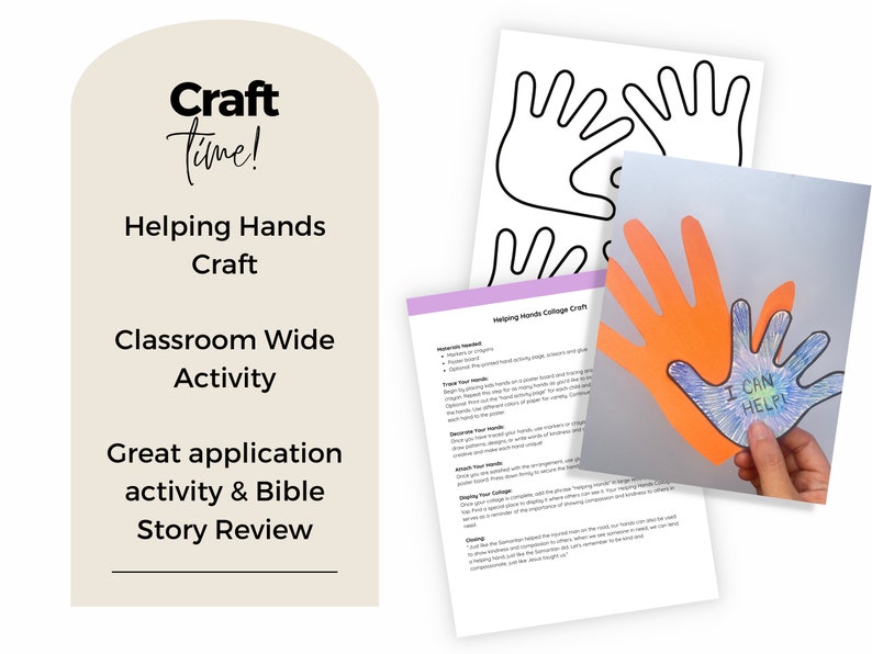 Good Samaritan Sunday School Craft Classroom Wide Activity Bible Story ...