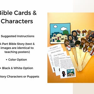 Thankfulness Bible Lesson for Kids Printable Ten Lepers Bible Story ...