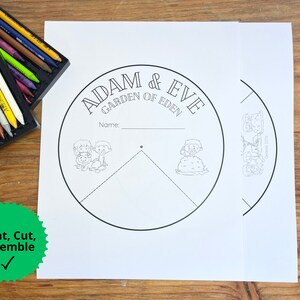 Adam and Eve Craft Sunday School Activity Garden of Eden Story Wheel ...