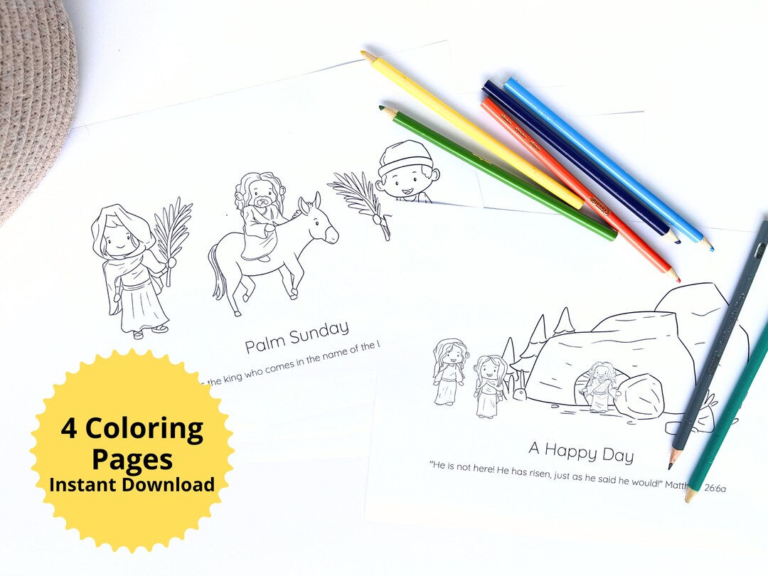 Set of Easter Coloring Page for Kid Coloring Page Printable Coloring ...