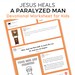 Jesus Heals a Paralyzed Man Devotional Worksheet Bible Story Take Home ...