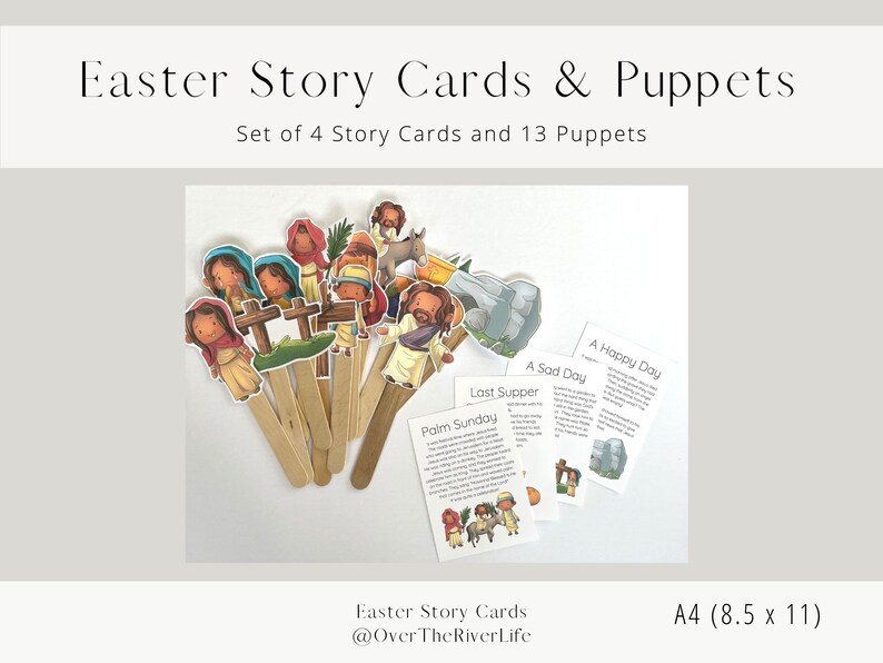 Easter Story Cards Christian Easter Story Resurrection Holy Week Palm ...