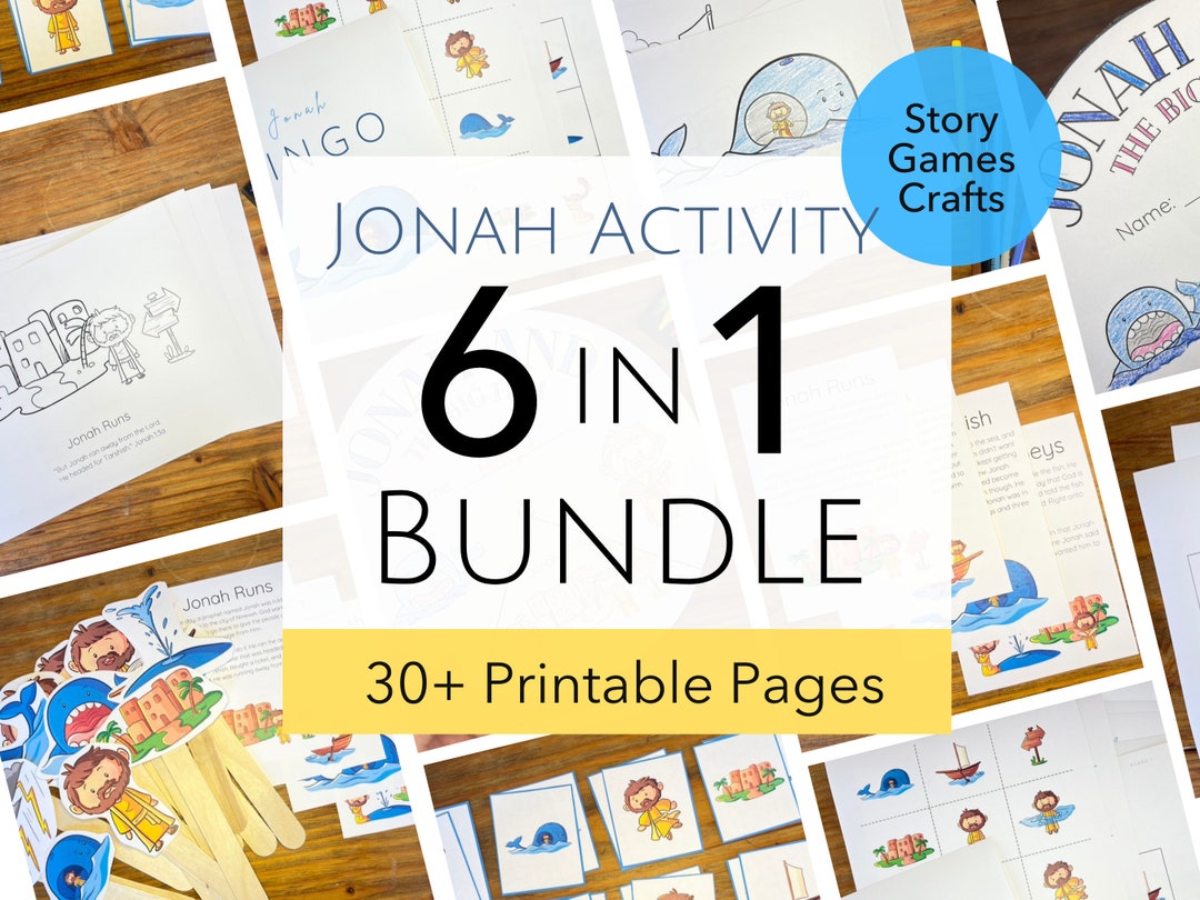 Jonah Bible Story Craft Jonah and the Whale Game for Kid Sunday School ...